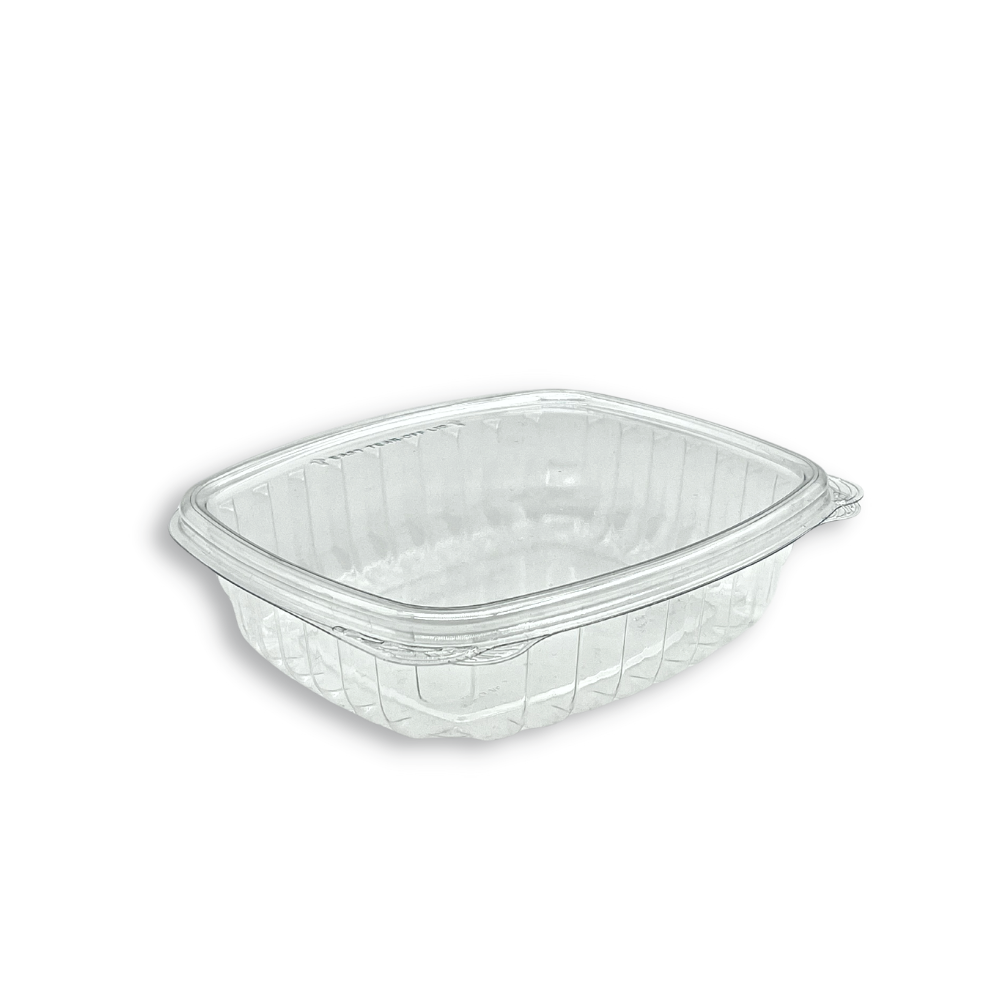 CS24 | 24oz PET Crystal Seal Hinged Salad Container | 6.89x5.91x1.97" – HD Bio Packaging