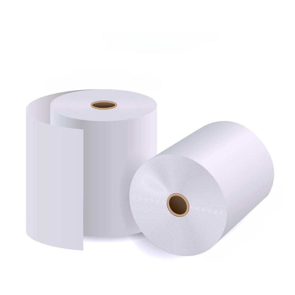 1-Ply White Bond Paper Cash Register Rolls | 3" x 150' - 50 Rolls – HD ...