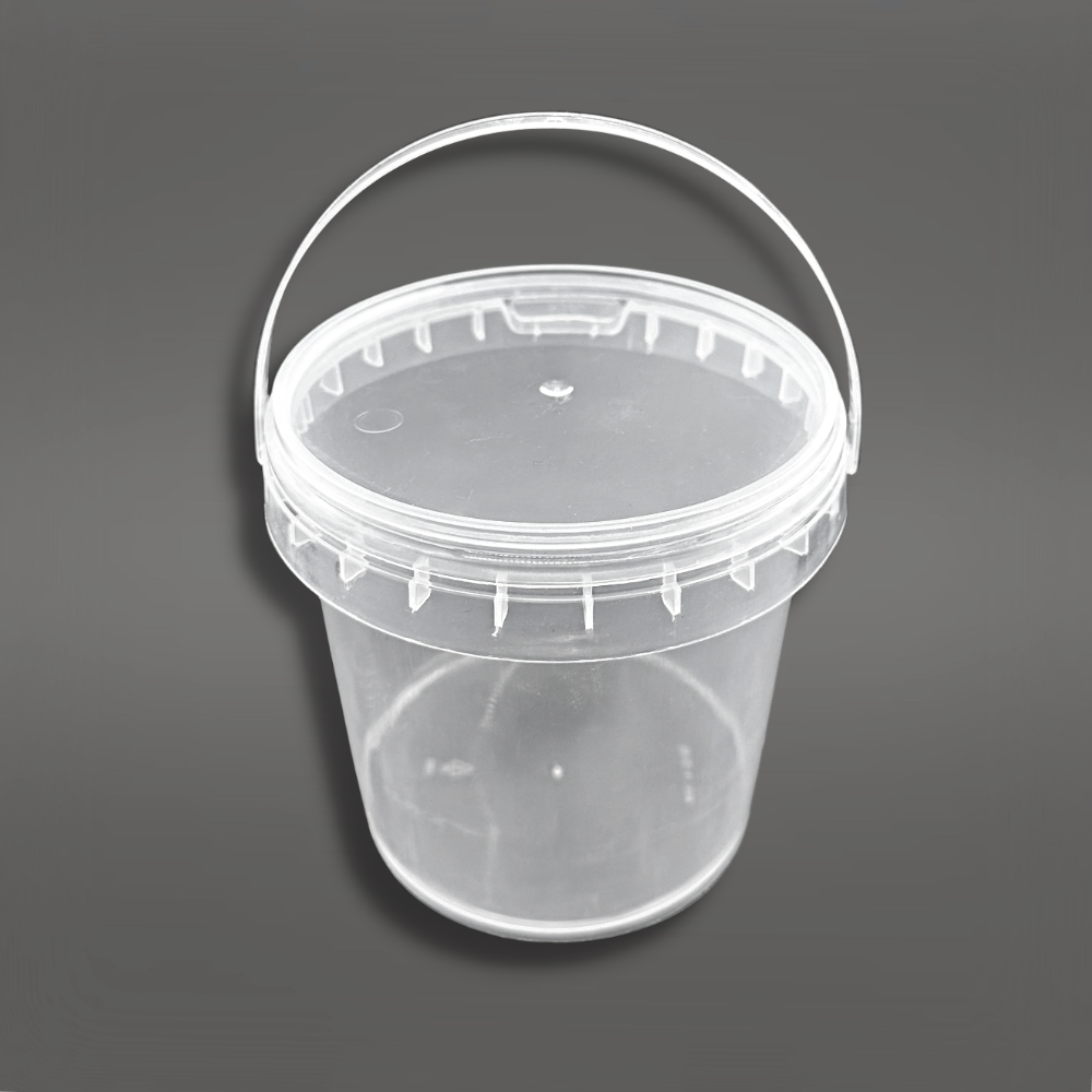 34oz Reusable Clear Plastic Bucket W/ Lid & Handle - 100 Sets – HD Bio Packaging