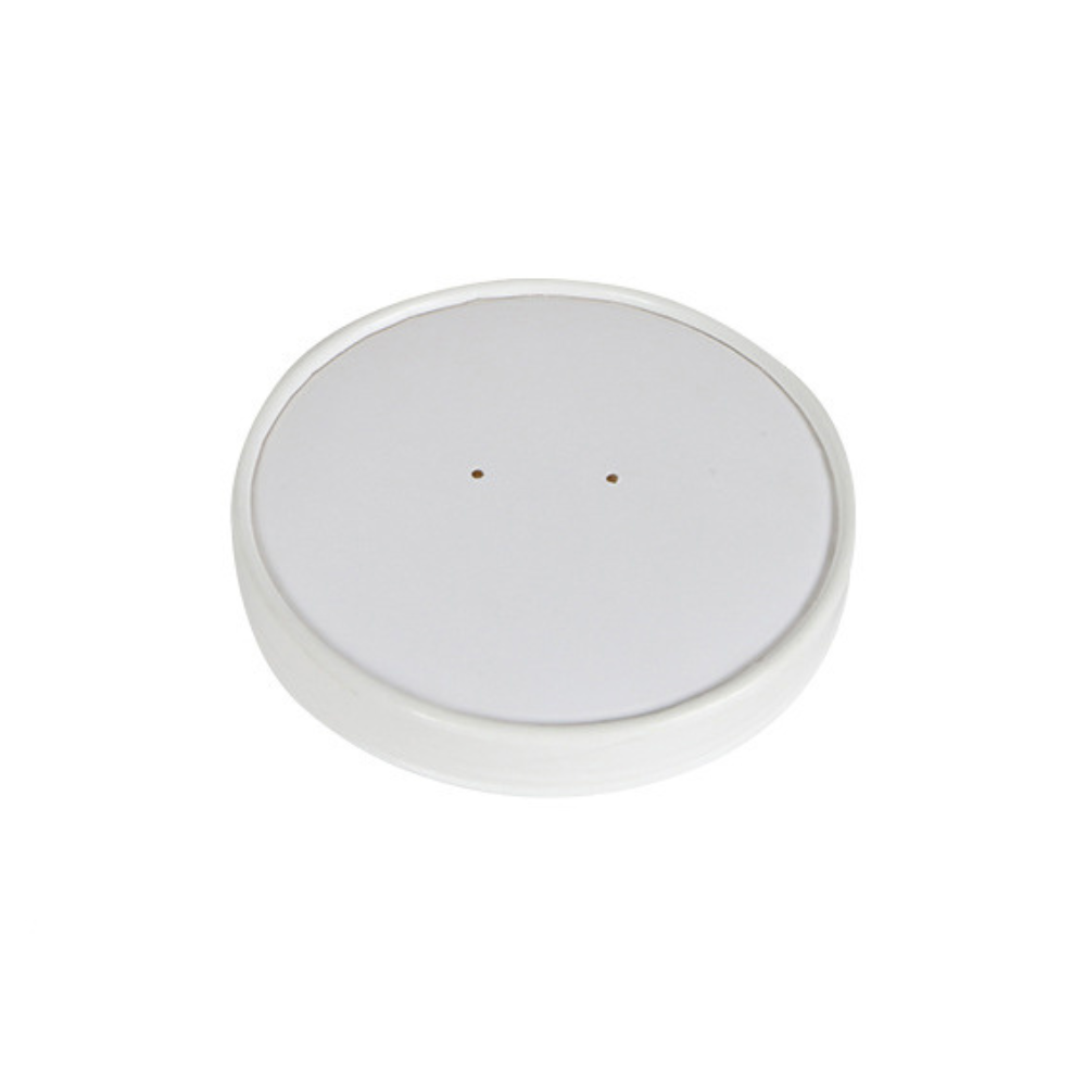115mm White Paper Lid | Fit 20D/32D Paper Soup Cup - 500 Pcs – HD Bio ...