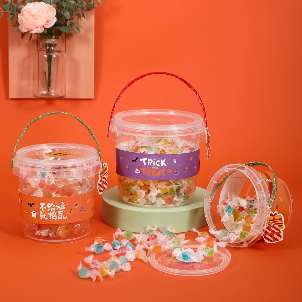 50oz Reusable Clear Plastic Bucket W/ Lid & Handle - 100 Sets – HD Bio Packaging