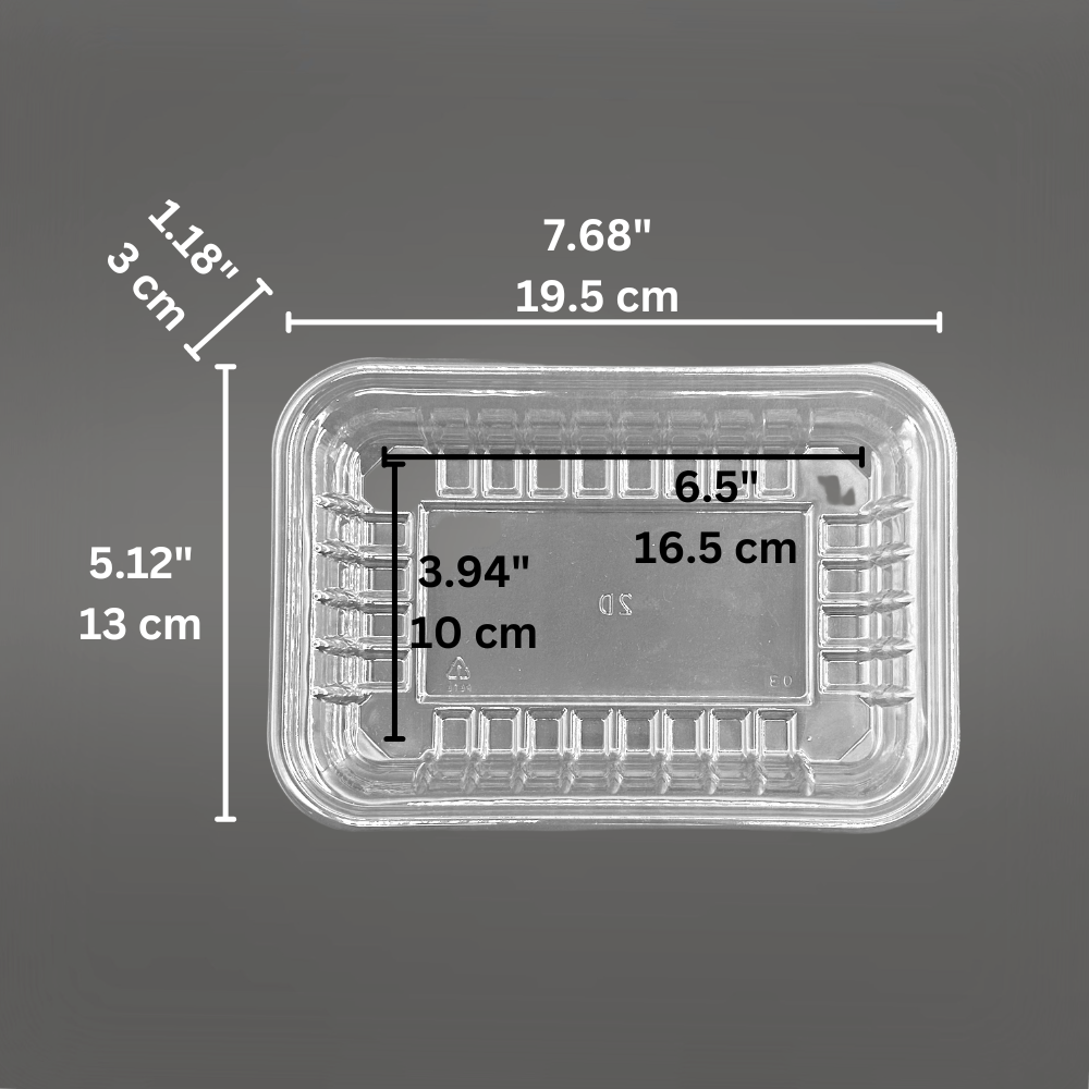 #2D PET Clear Sushi Tray Meat Tray | 7.68x5.12x1.18" - 500 Pcs – HD Bio ...