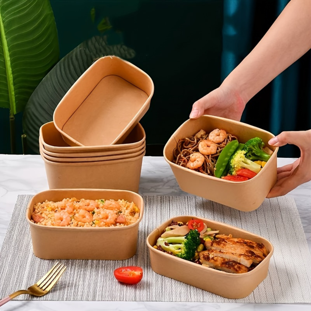 JH-R-750B | 26oz Rectangular Kraft Paper Container (Base Only)-300 Pcs ...
