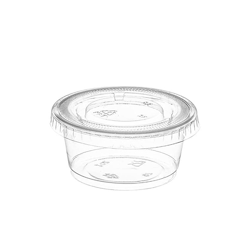 XT 2oz PP Clear Sauce Cup Portion Cup | 62mm Top (Base Only)-2500 Pcs – HD Bio Packaging