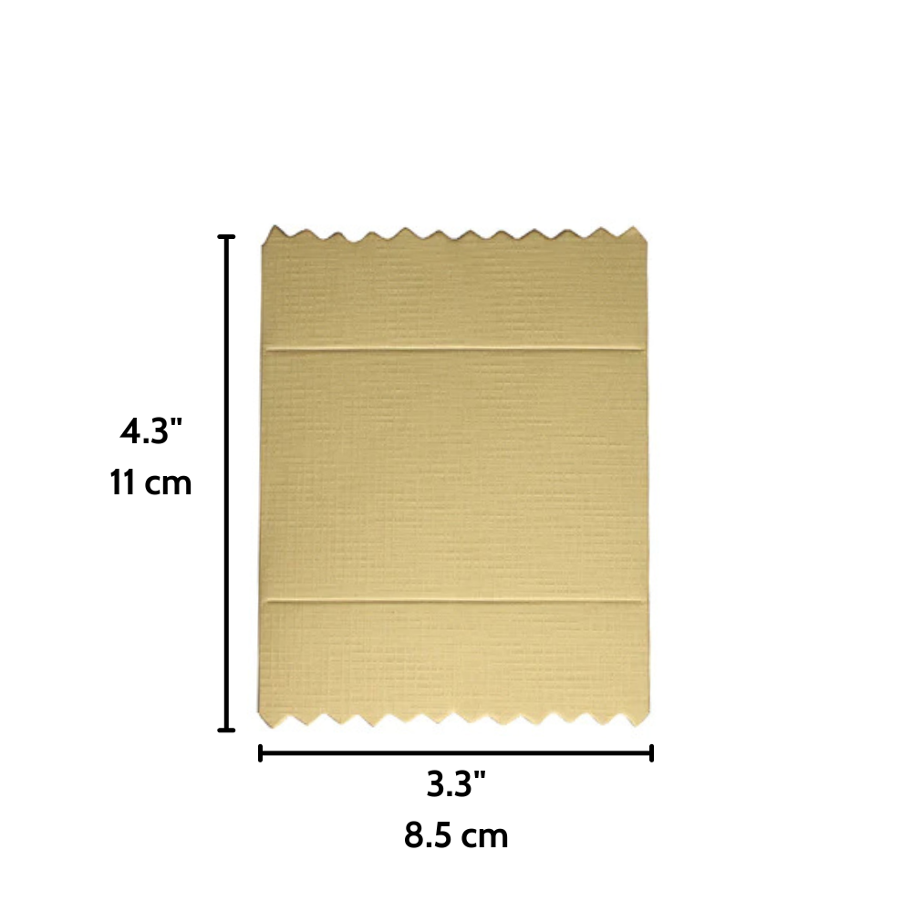 4.3x3.3" Golden Rectangular Cookie Paper Pad – HD Bio Packaging