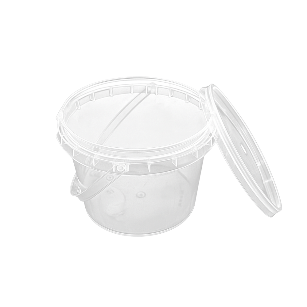 16oz Reusable Clear Plastic Bucket W/ Lid & Handle - 200 Sets – HD Bio ...