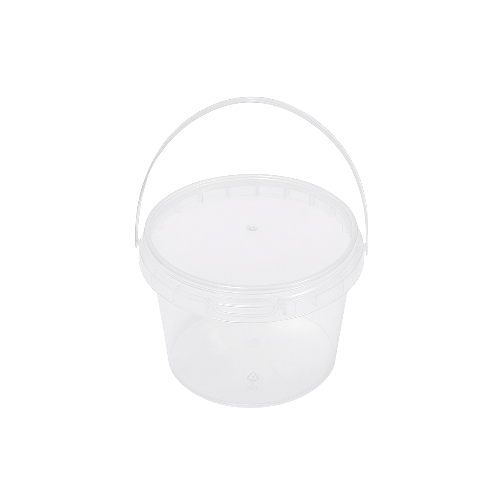 16oz Reusable Clear Plastic Bucket W/ Lid & Handle - 200 Sets – HD Bio ...