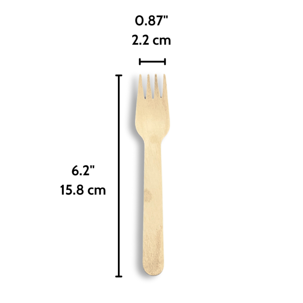 6.2" Eco-Friendly Biodegradable Compostable Wooden Fork - 1000 Pcs – HD ...
