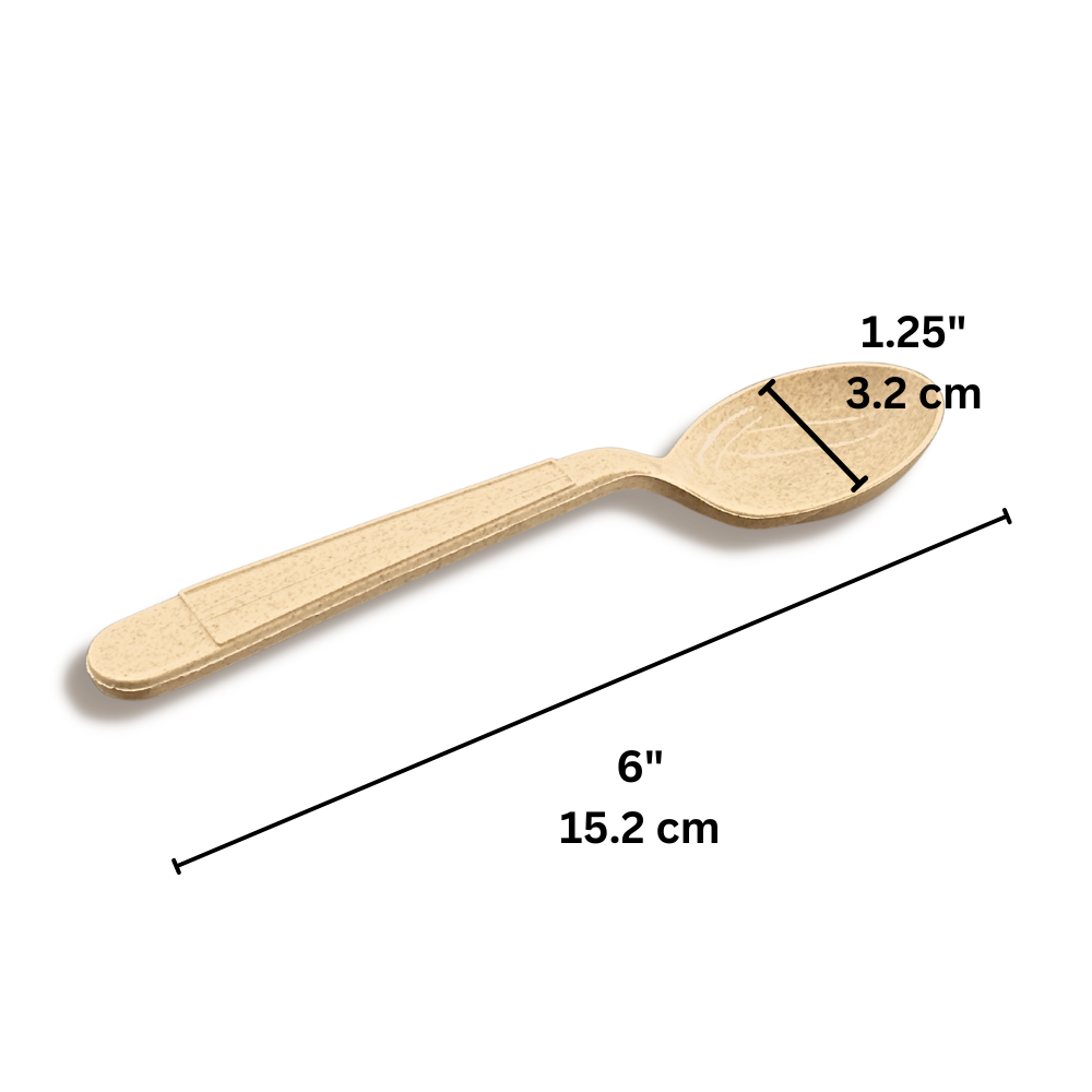 6" Corn Starch Bio Soup Spoon - 1000 Pcs – HD Bio Packaging