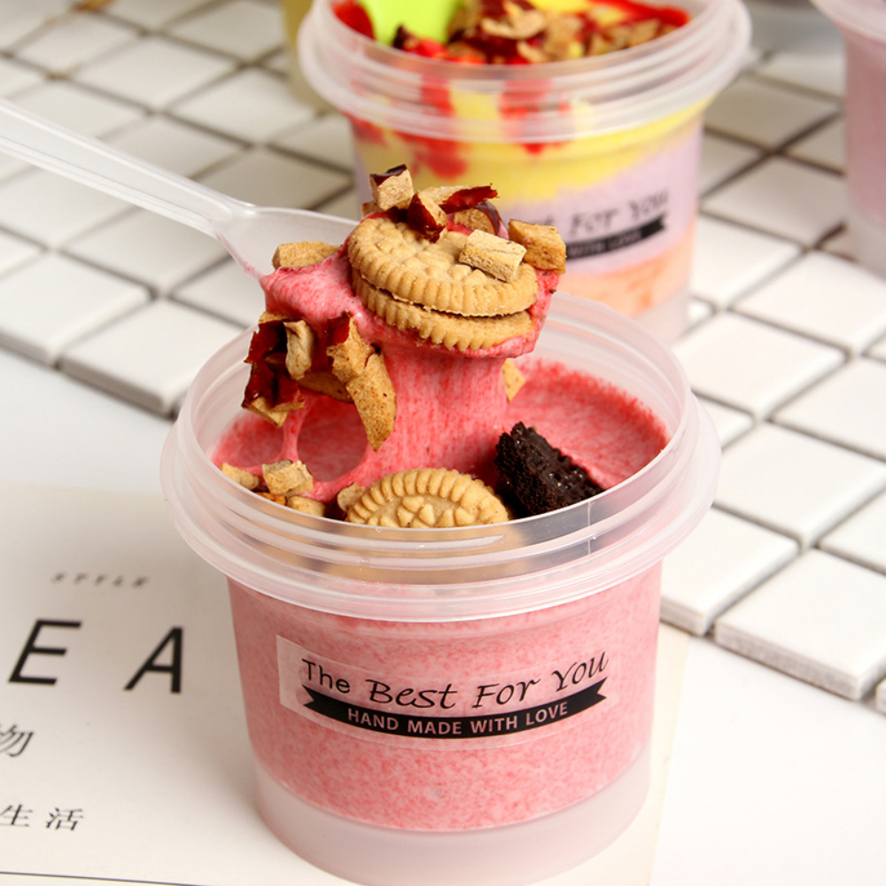 6oz 200ml Frosted Dessert Cup With White Cup Ice Cream Bottle-200 Sets ...