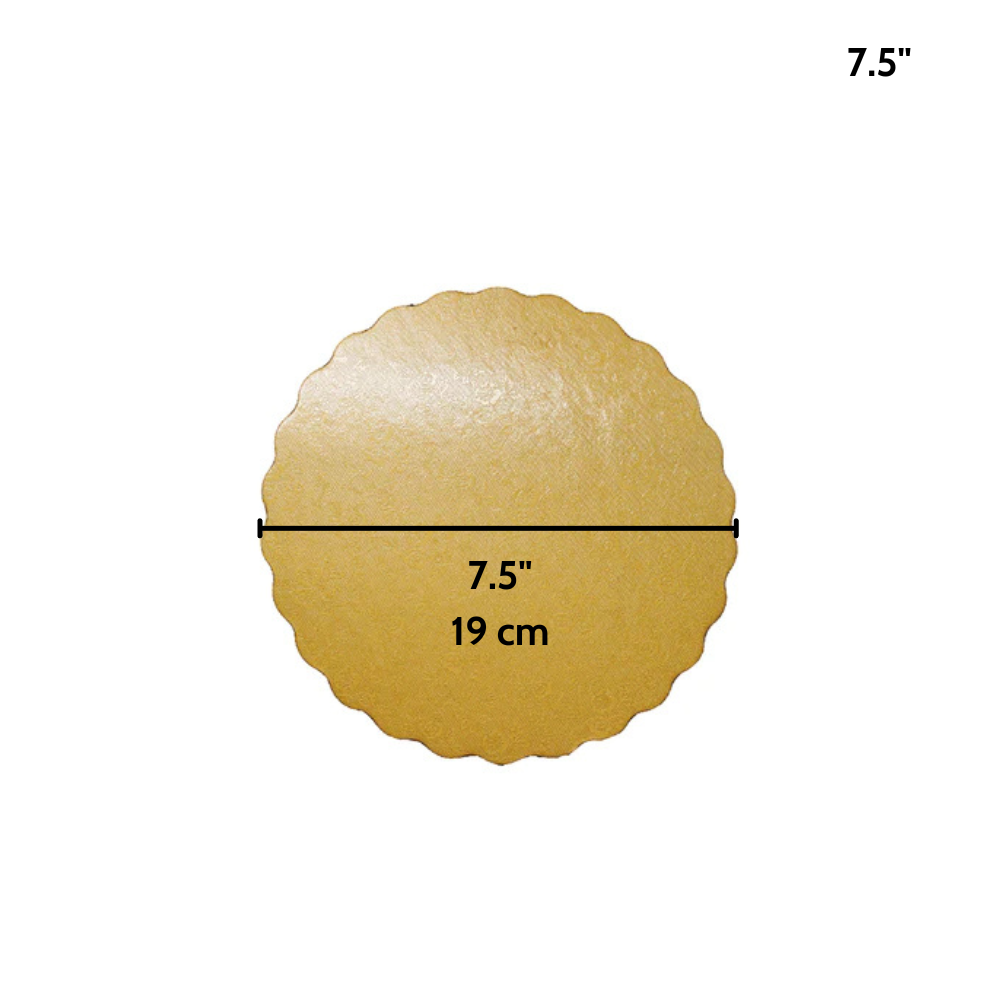 7.5" Golden Round Cake Paper Pad Cardboard Cake Base - 100 Pcs – HD Bio ...