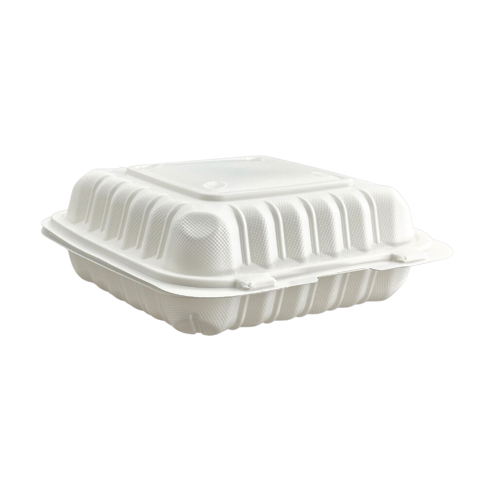 #781 | Microwavable PP Square Clamshell Container W/Hole 7.8x7.8x2.83 ...