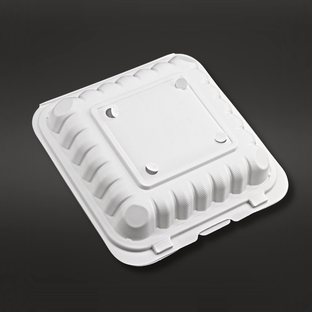 #81 W/Hole Microwavable Square Clam Shell Food Container-8x8x3" | HD ...