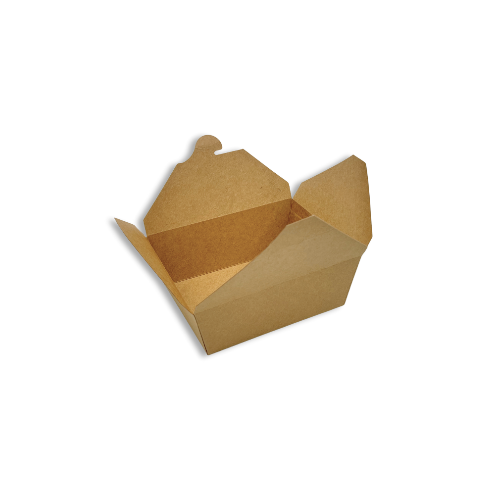 #8 | 45oz Kraft Foldable Paper Take Out Box | 6x4.72x2.5" – HD Bio ...