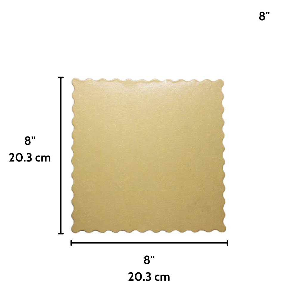 8" Double-Sided Golden & Silver Square Cake Paper Pad – HD Bio Packaging