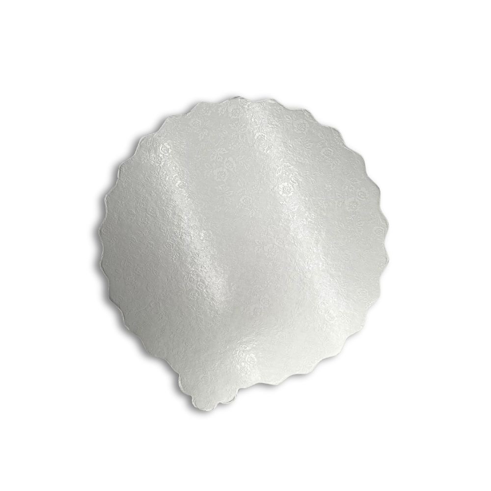 8" Golden Round Cake Paper Pad W/ Handle Cardboard Cake Base - 100 Pcs ...