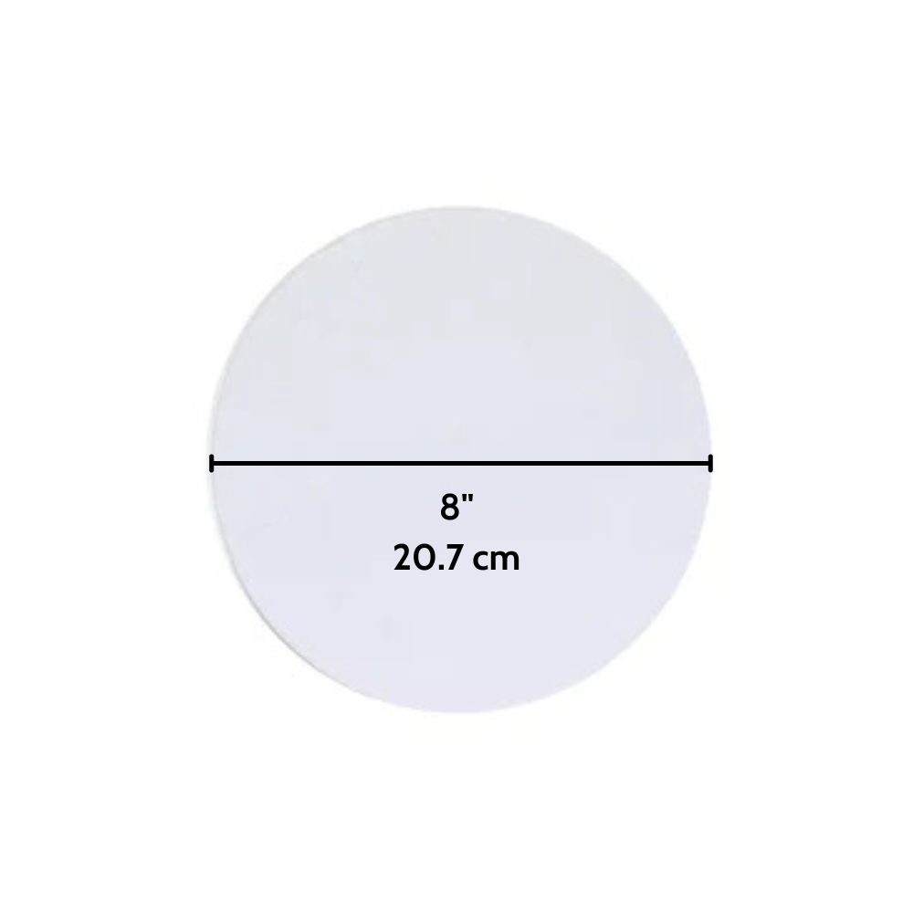 8" Paper White Round Lid For Round Aluminum Foil Container (Lid Only ...