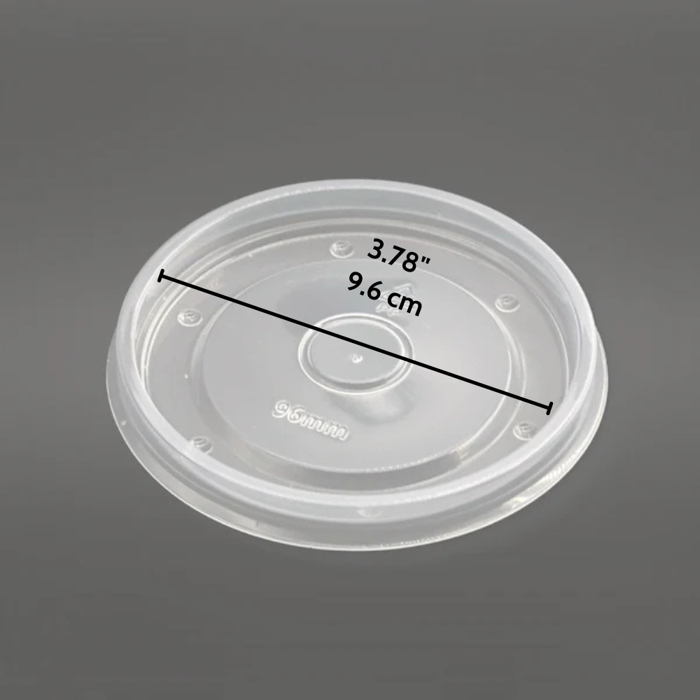96mm Clear PP Lid | Fit 8B/8D/12B/12D/16B/16D Paper Soup Cup - 500 Pcs ...