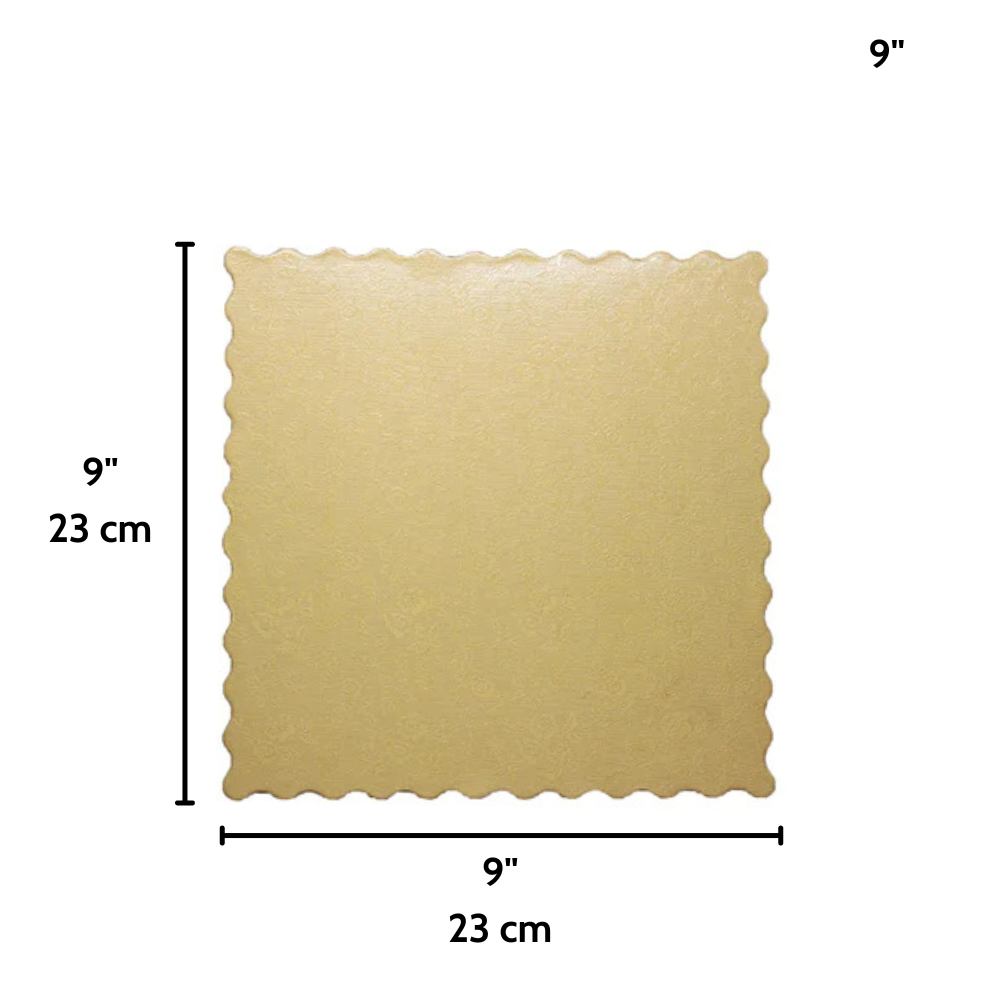 9" Double-Sided Golden & Silver Square Cake Paper Pad - 100 Pcs – HD ...