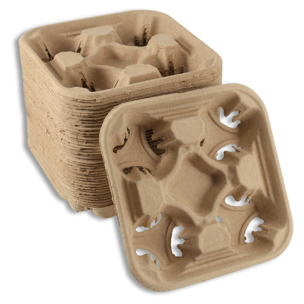 CH4IN1 | HD Sturdy Kraft Paper 4 Cup Tray Holder – HD Bio Packaging