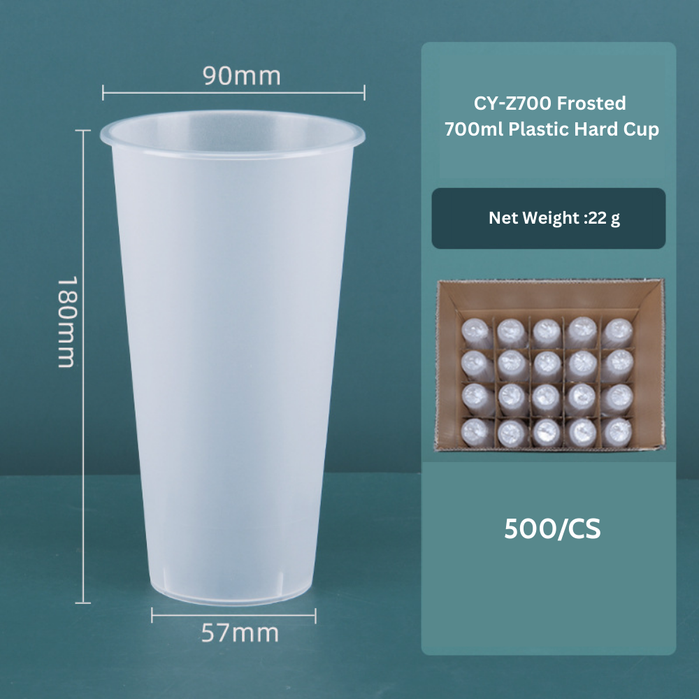 90mm 24oz PP Frosted Injection Molding Milk Tea Cup - 500 Pcs | HD Bio ...