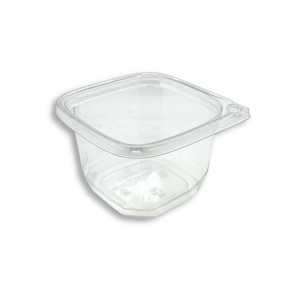 DC-16 16oz PET Clear Safety Lock Square Container (Base Only)-500 Sets ...