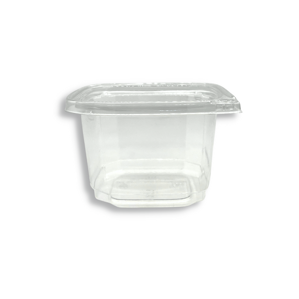 DC-16 16oz PET Clear Safety Lock Square Container (Base Only)-500 Sets ...