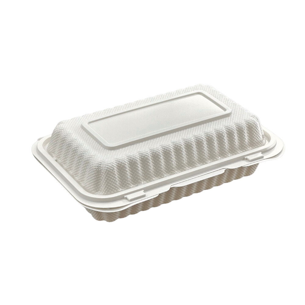 #EP28 Microwavable White Rectangular Clamshell Food Container-150 Sets ...