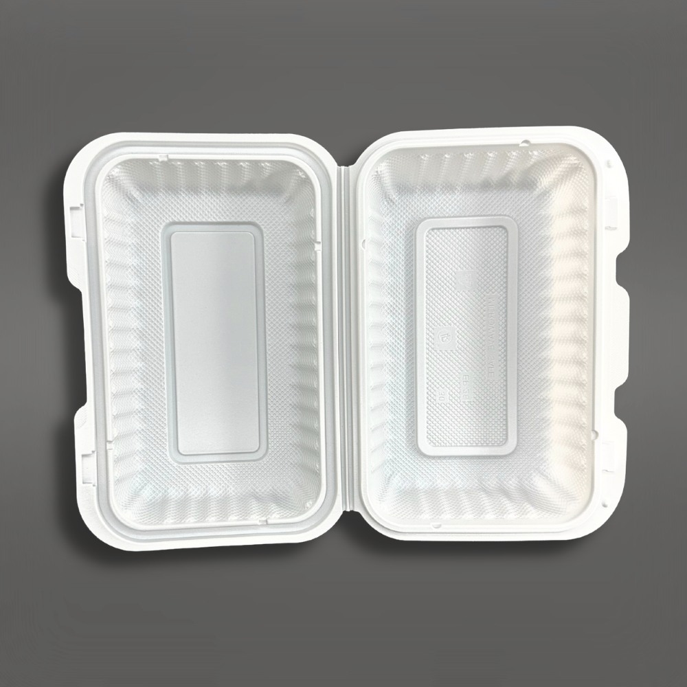 #EP28 Microwavable White Rectangular Clamshell Food Container-150 Sets ...