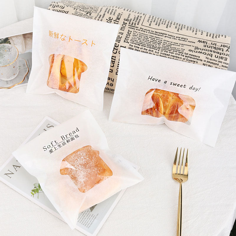 White Single Toast Bread Sealing Paper Bakery Bag | 8.27"x6.3" – HD Bio ...