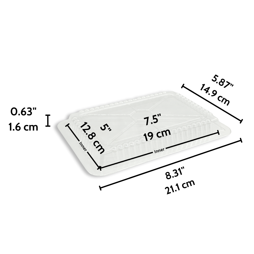 G081 | 5x8" Clear Plastic Lid | Fit 5x8" Foil Container - 500 Pcs – HD ...