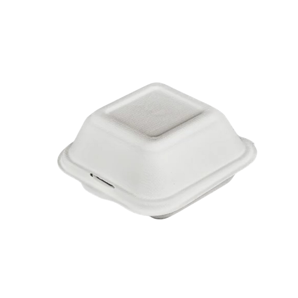 HD-B024 | Sugarcane Clamshell Food Container | 5.75x5.75x3" – HD Bio ...