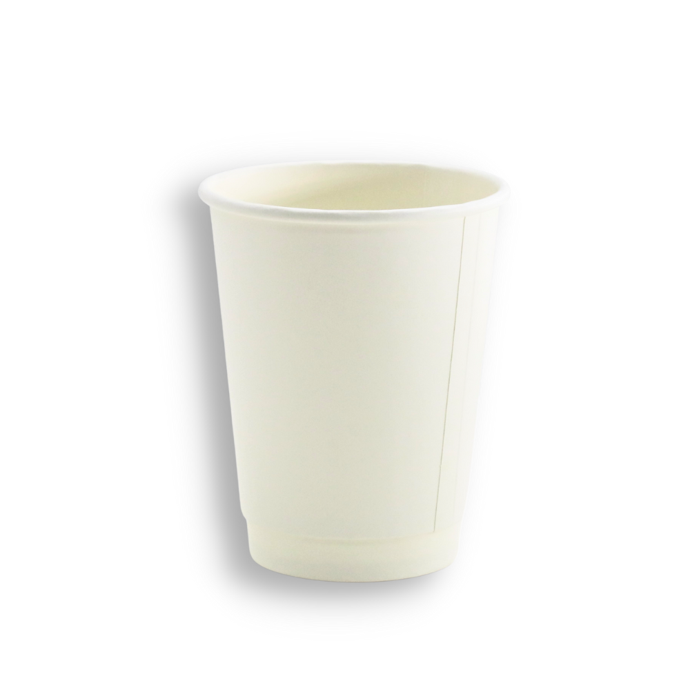 HD 12oz White Double Wall Insulated To Go Coffee Paper Cup - 500 Pcs ...