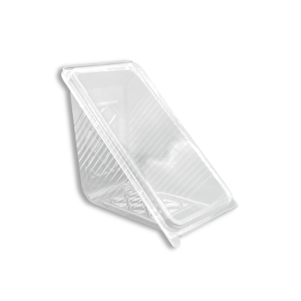 J106 Clear Triangular Hinged Sandwich Container 5.91x2.76x3.94"-500Pcs ...