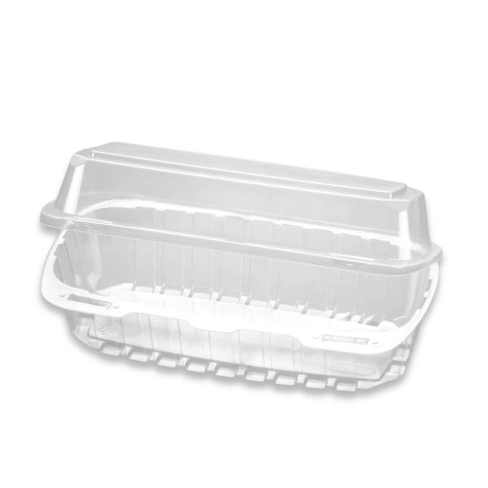 J131 PET Clear Rectangular Hinged Container 8.58x4.57x3.2”-500 Pcs – HD ...