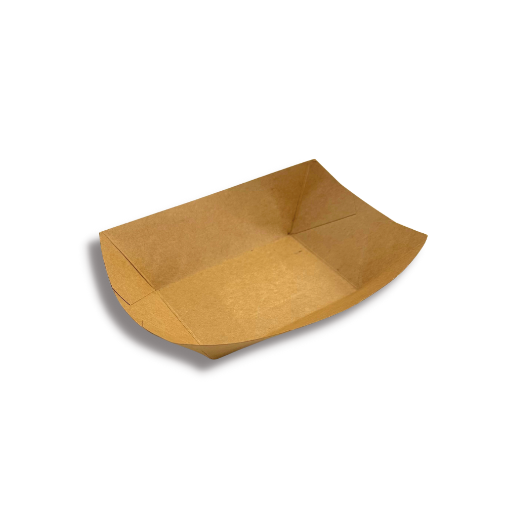 JH-BST03 | 1lb Grease-Proof Kraft Paper Food Tray – HD Bio Packaging