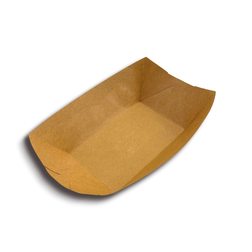 JH-BST05 | 3lb Grease-Proof Kraft Paper Food Tray – HD Bio Packaging