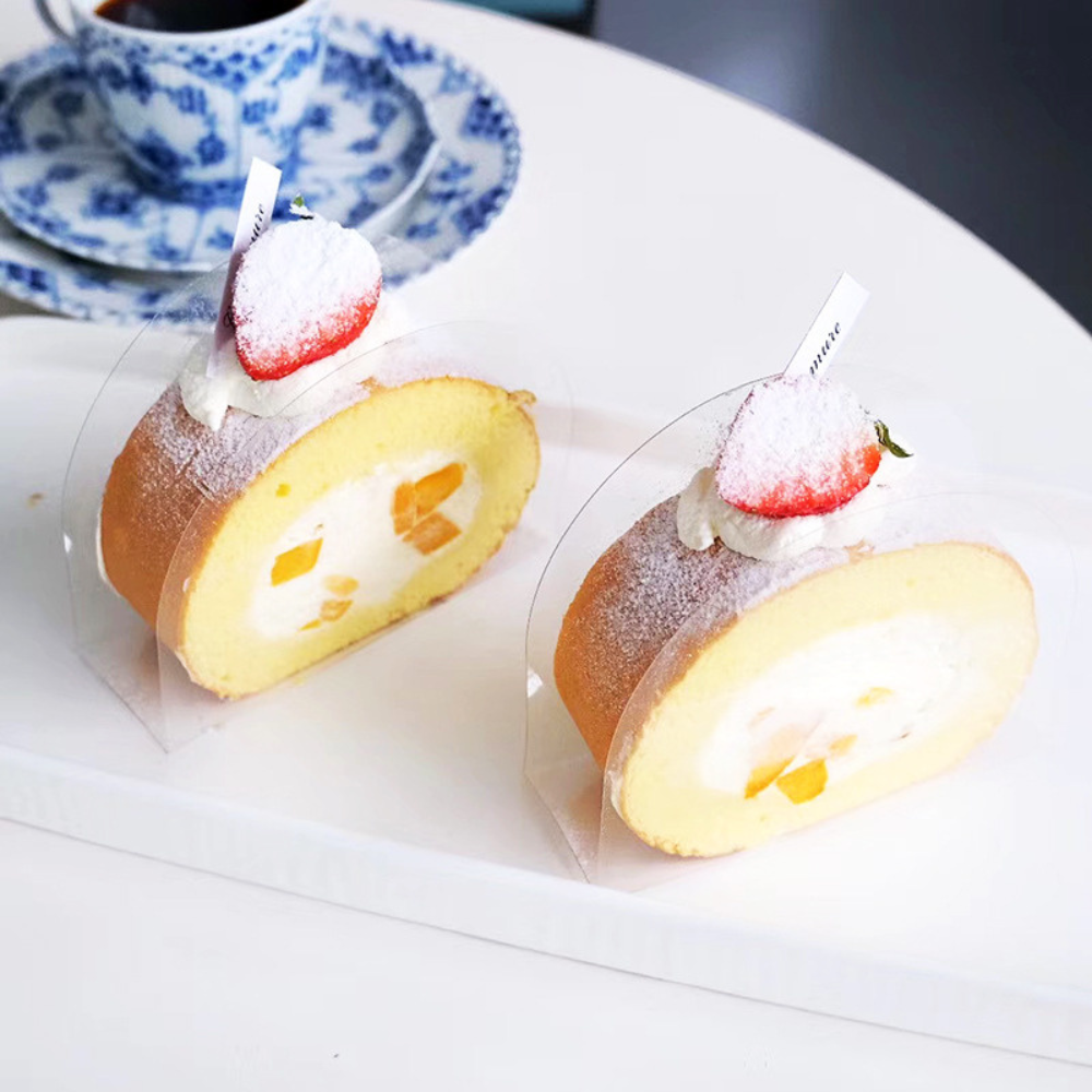 Plastic Clear Thick Slice Roll Cake Wrap Film | 4.33x1.58x3.15" – HD ...