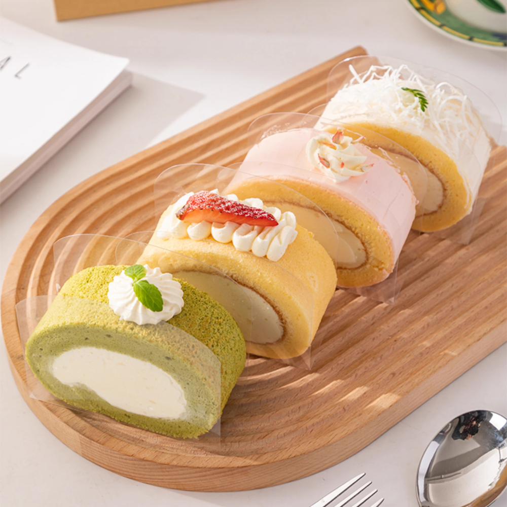 Plastic Clear Thick Slice Roll Cake Wrap Film | 4.33x1.58x3.15" – HD ...