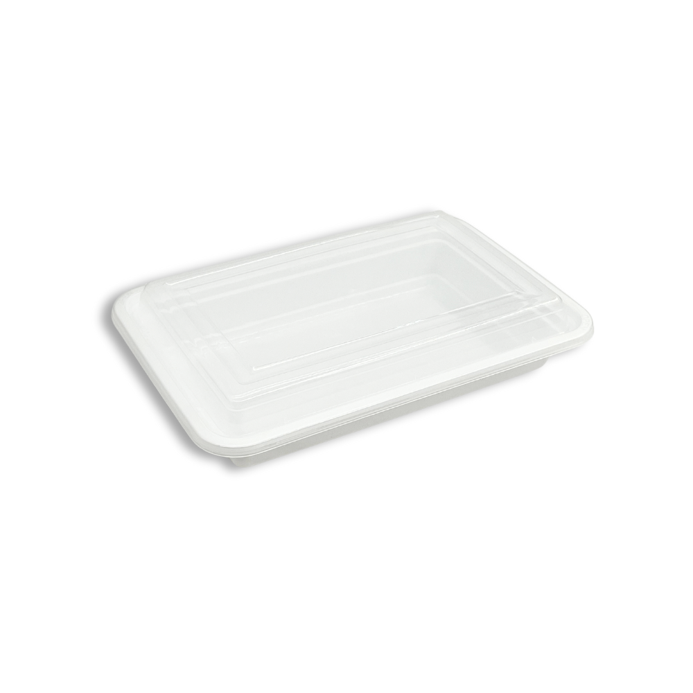 RE-28 | HD 28oz Microwaveable White Rectangular To Go Container W/ Lid ...