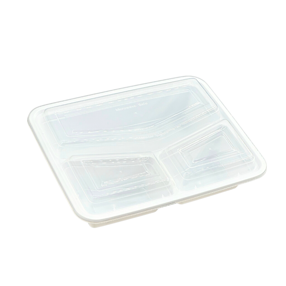 RE-342 (w/Regular) White 3 Compt. Rect. Plastic Container – HD Bio ...