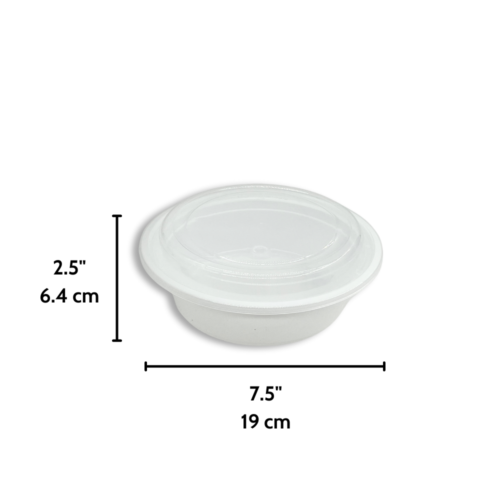 RO-32 | HD 32oz Microwaveable White Round To Go Container W/ Lid – HD ...