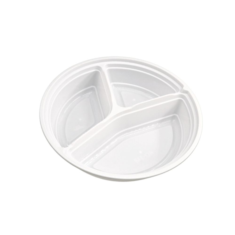 RO-348 HD 48oz Microwaveable White Round To Go Container W/Lid-150 Set ...