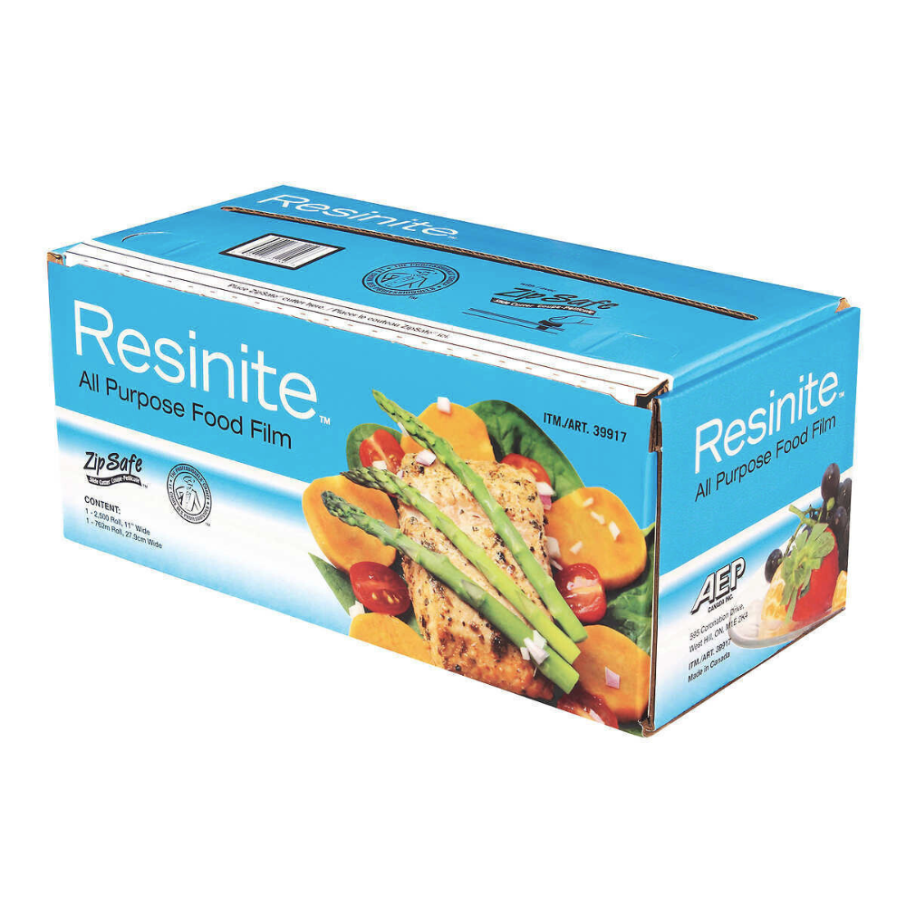 Resinite All Purpose Food Film Plastic Food Wrap | 11"x2500' - 1 Roll ...