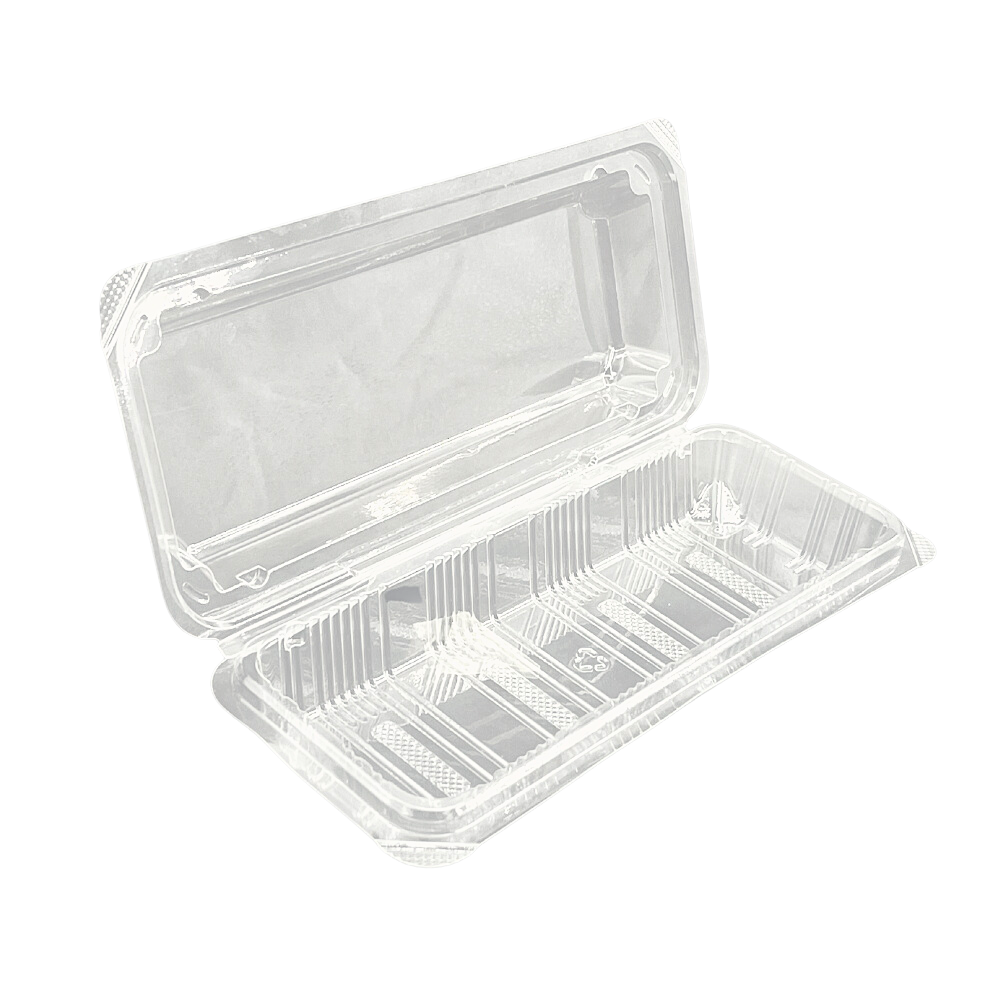 #02 SSC-6B Clear Rectangular Hinged Sushi Container 8.9x3.78x2"-400Pcs ...