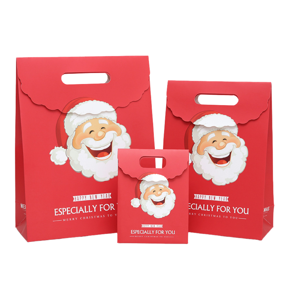 Small/Medium/Large Christmas Paper Bag Santa Clause Moose - 10 Pcs – HD ...
