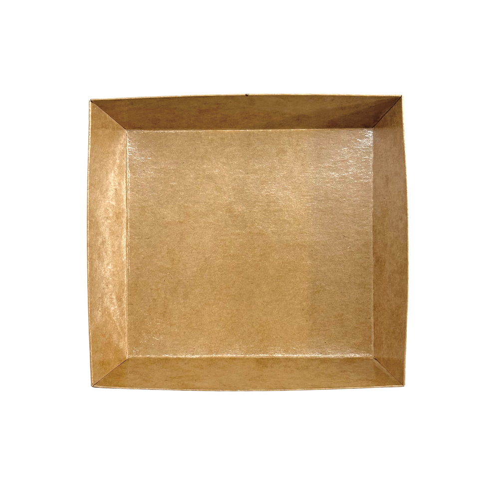 Square Kraft Paper Box W/ PET Lid | 4.7x4.33x2.6" – HD Bio Packaging