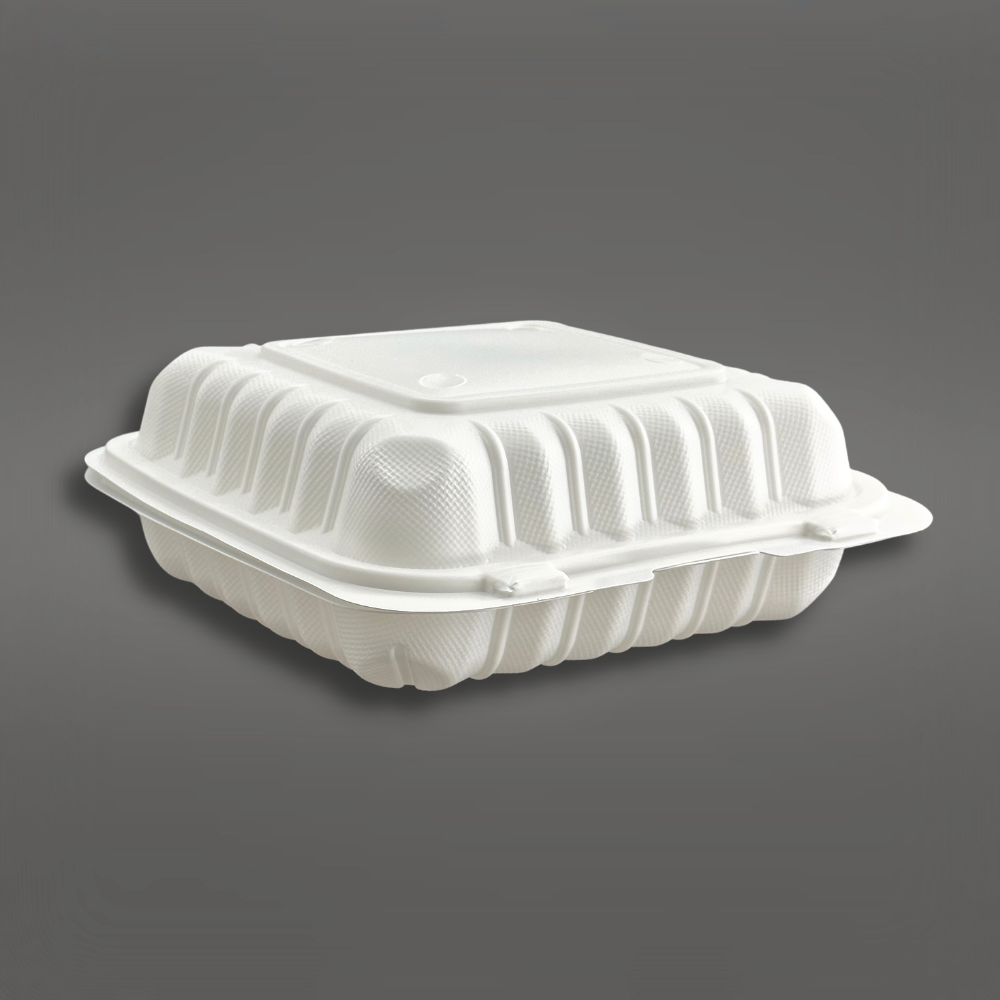 YR-781 Microwavable PP Square Clamshell Container w/Hole | 7.8x7.8x2.76 ...
