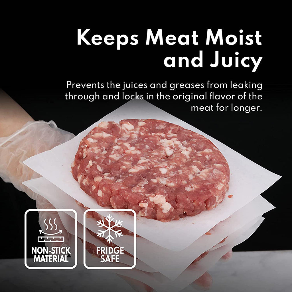 5.25x5.25" Deluxe Burger Patty Paper Hamburger Wax Paper - 1000 Pcs ...