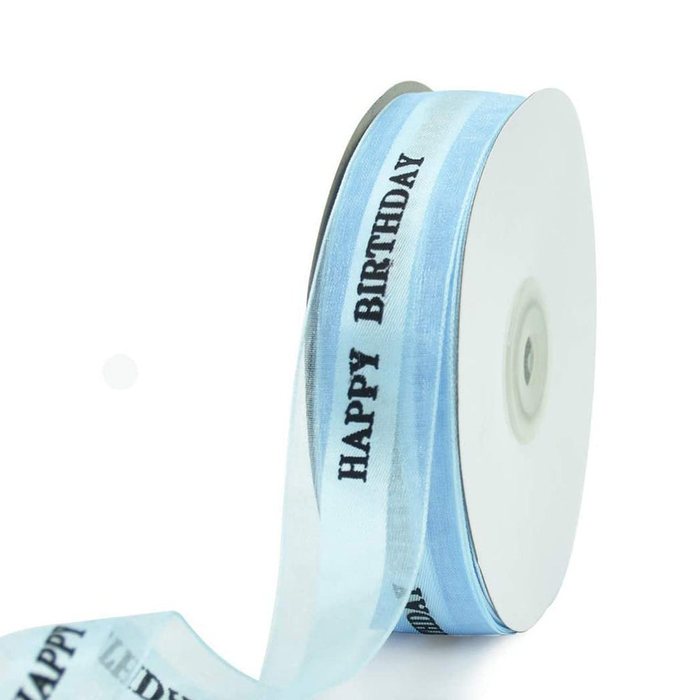 1" Happy Birthday Fabric Ribbon For Gift Wrapping | 50 Yards - 1 Roll ...